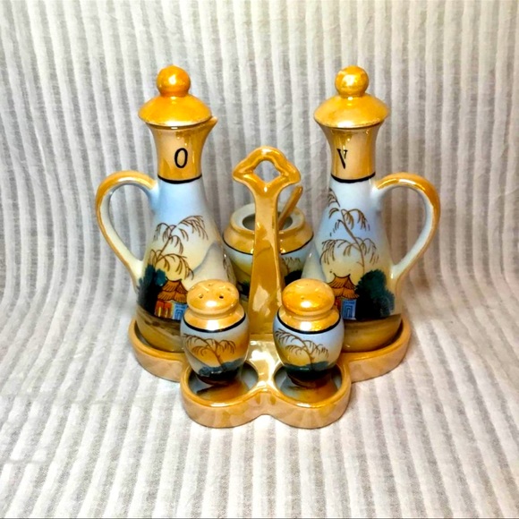 Noritake | Dining | Vintage Lusterware Made In Japan Cruet Set Oil ...